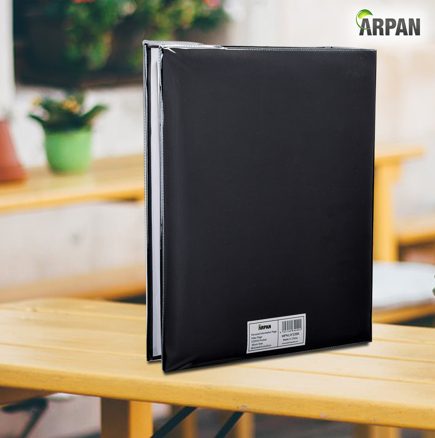 Deluxe Self Adhesive Ring Binder Photo Album 40 Sheets/80 Sides - Black