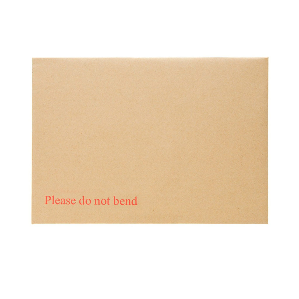 C5/A5 Hard Board Backed Envelopes "Do Not Bend" - Clarisworld