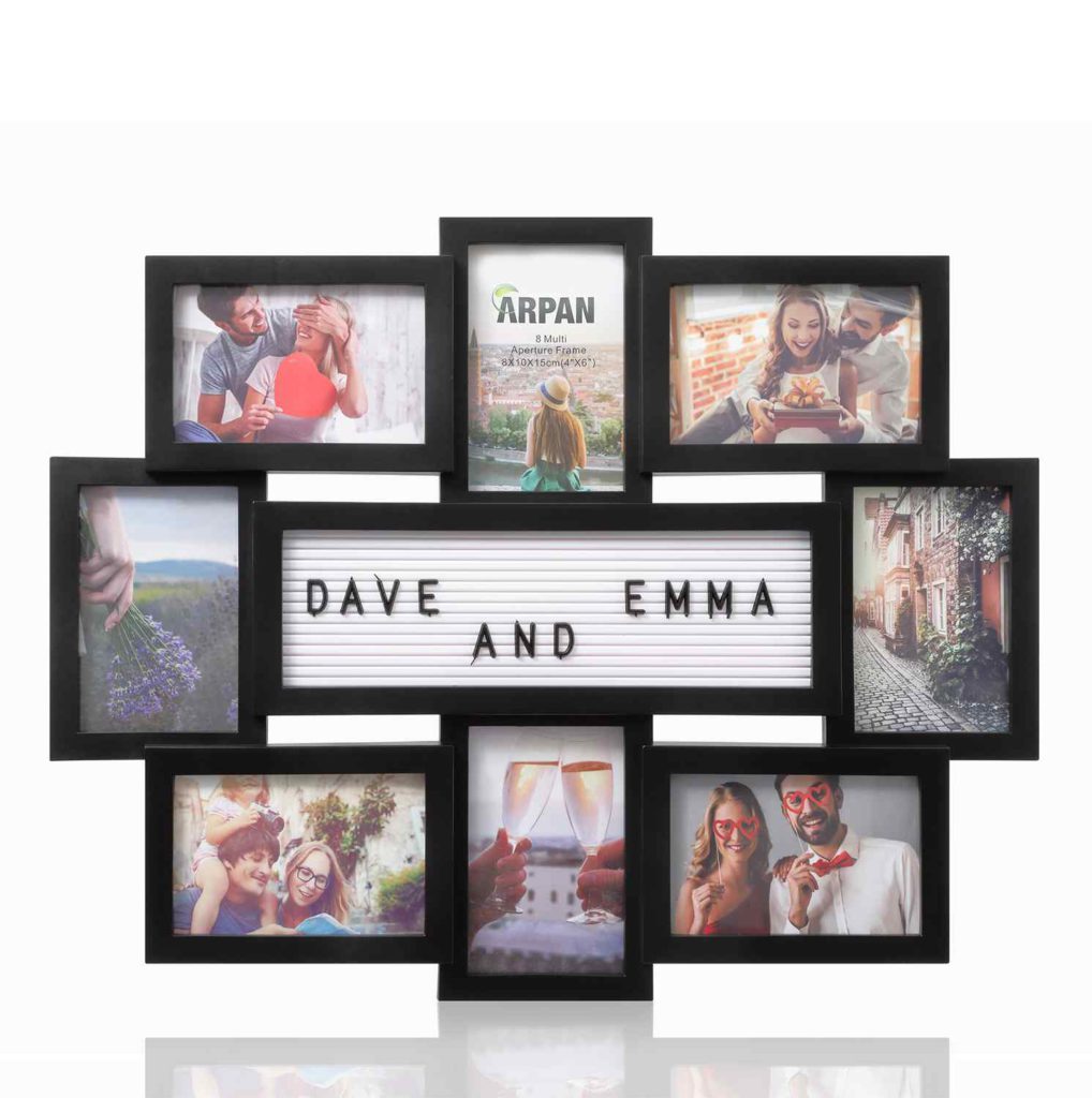 Multi Aperture Personalised Photo Picture Frame Holds 8 Photos 4x6 ...
