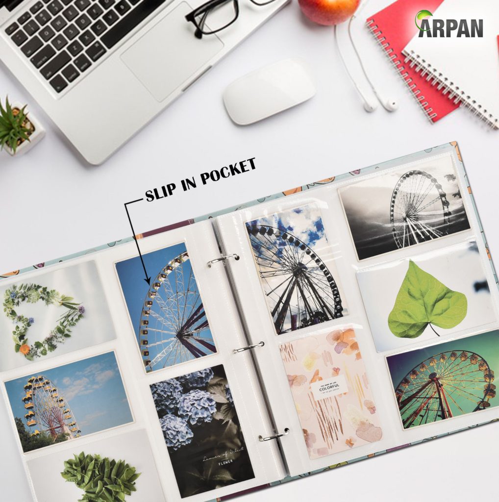 Photo Album Holds 500 Photos 4x6" Ring Binder Butterfly - Clarisworld