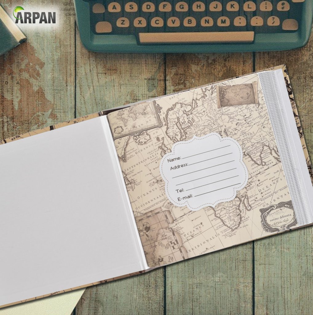 Photo ALbum Holds 200 Photos 4x6" Old Map - Clarisworld