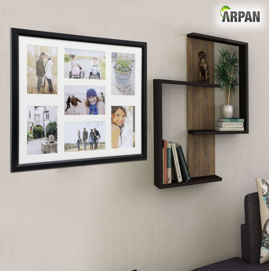 Arpan Multi Aperture Photo Collage Frame for 7 Photos 3 x 6
