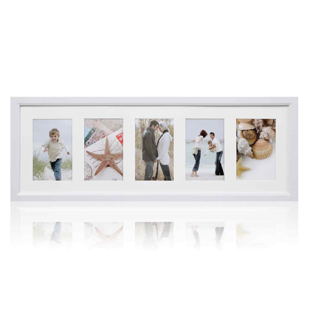 Arpan Multi Aperture Photo Picture Frame 3, 5 or 6 Aperture (5 Aperture ...