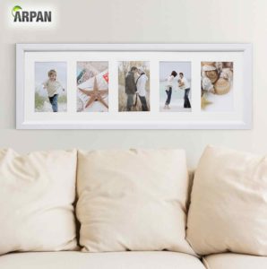 Arpan Multi Aperture Photo Picture Frame 3, 5 or 6 Aperture (5 Aperture ...