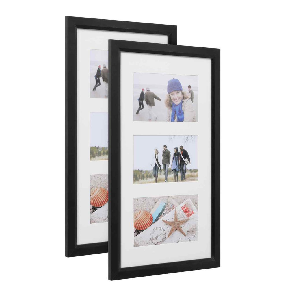 Arpan Multi Aperture Photo Picture Frame 3, 5 or 6 Aperture (3 Aperture ...