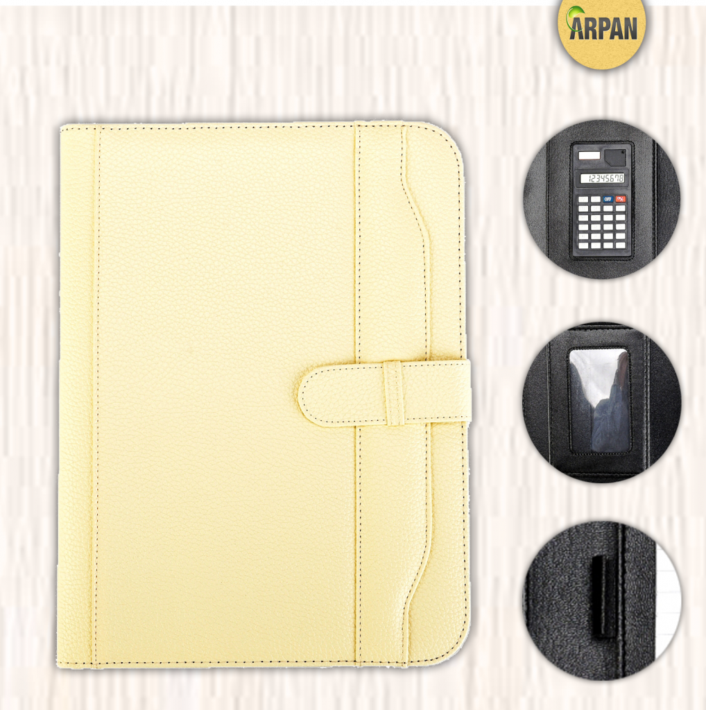 Arpan Personalised Text A4 Zipped Conference Folder Executive Portfolio ...