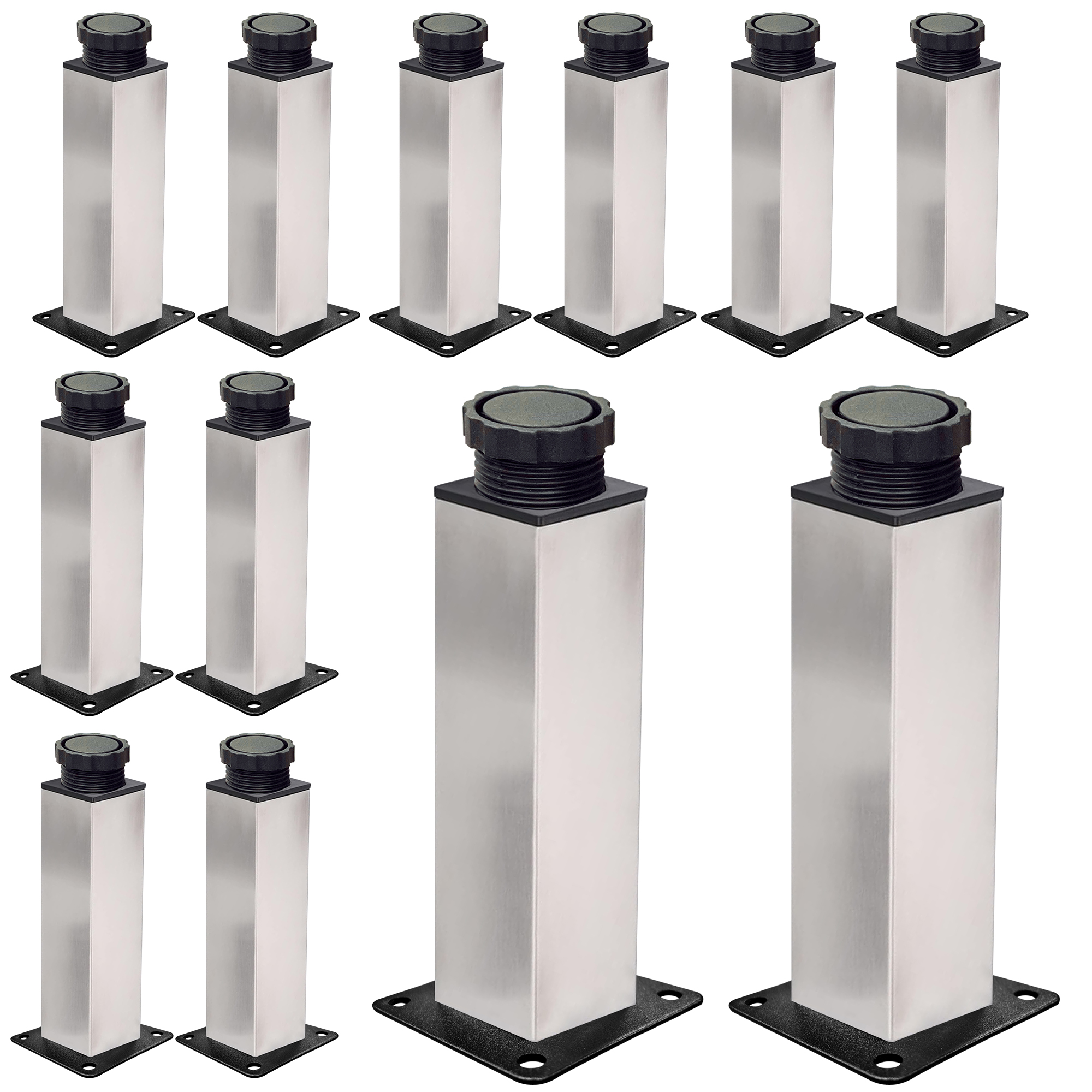 Highdecora Adjustable Furniture Legs, 150mm Stainless Steel, Cabinet ...